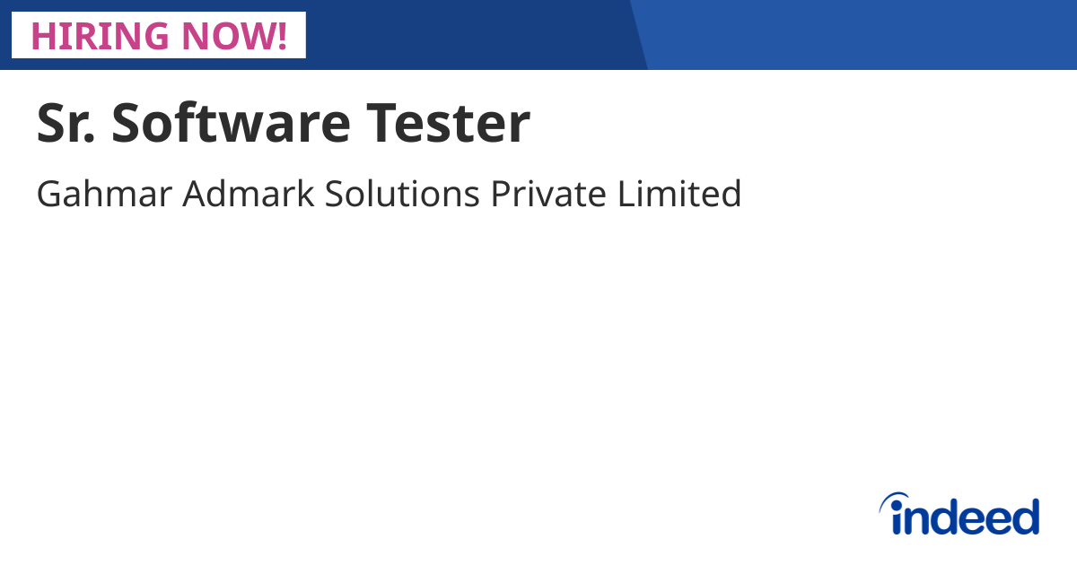 Sr. Software Tester - Noida Sector 16, Noida, Uttar Pradesh - Indeed.com