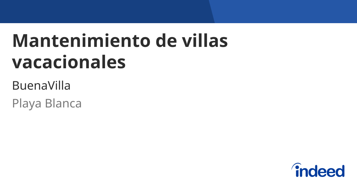 Mantenimiento de villas vacacionales - Playa Blanca, Las Palmas ...