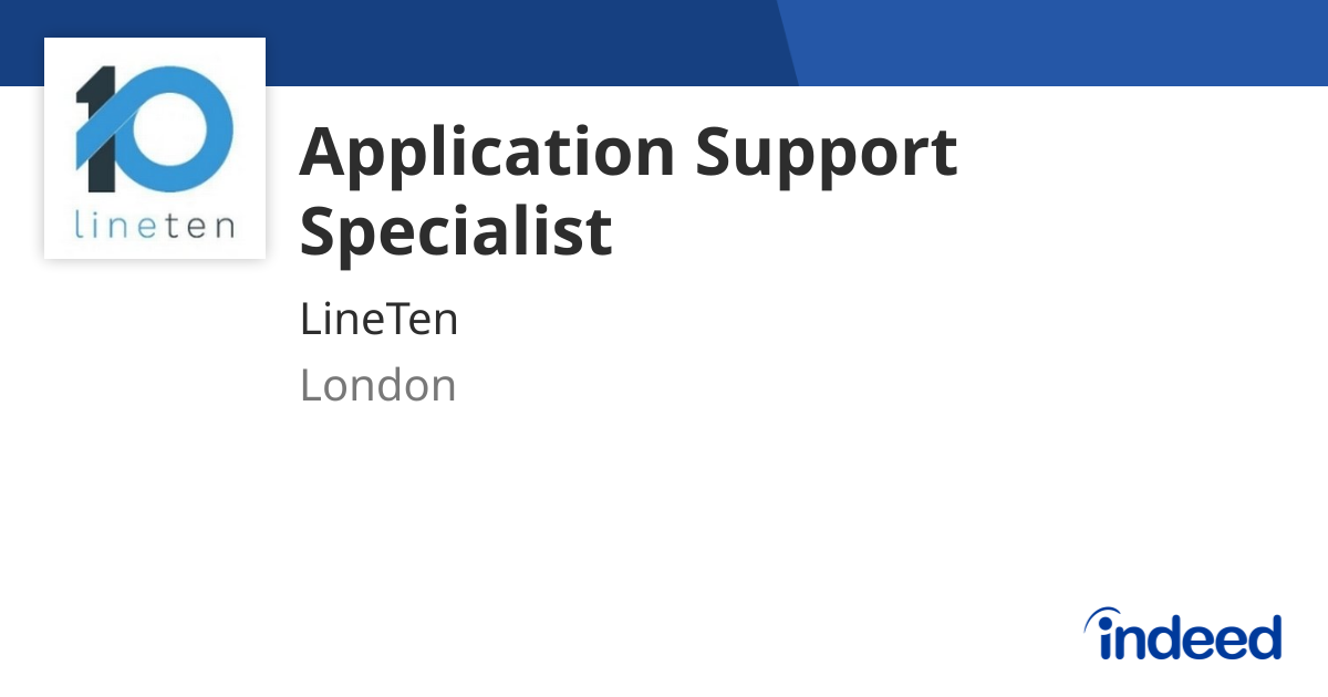 Application Support Specialist - London W12 - Indeed.com