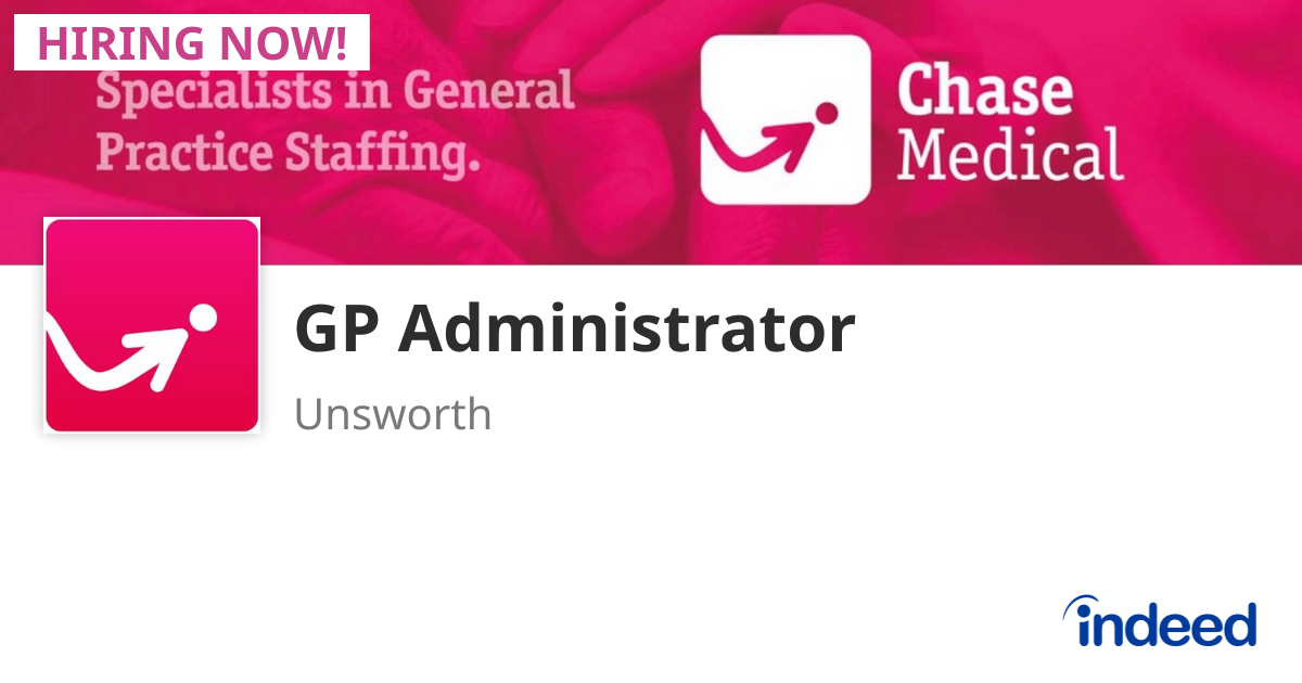 GP Administrator - Unsworth BL9 6TU - Indeed.com