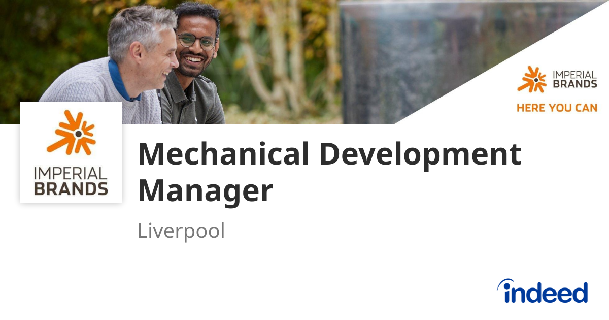 Mechanical Development Manager - Liverpool - Indeed.com