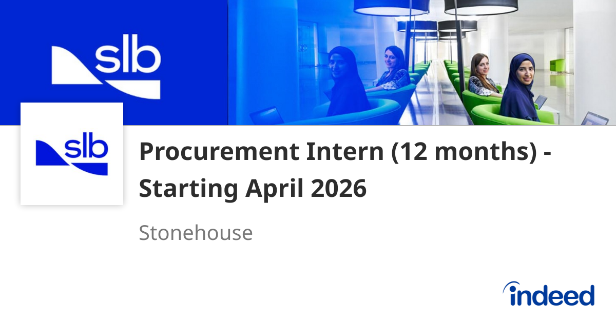 Procurement Intern (12 months) - Starting April 2026 - Stonehouse ...