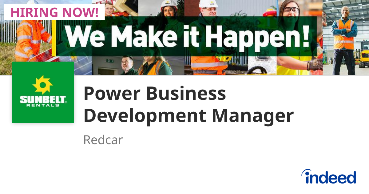 Power Business Development Manager - Redcar TS10 4RG - Indeed.com