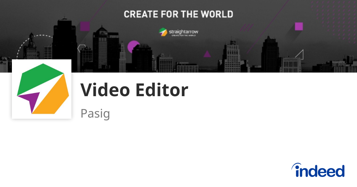 Video Editor - Pasig - Indeed.com