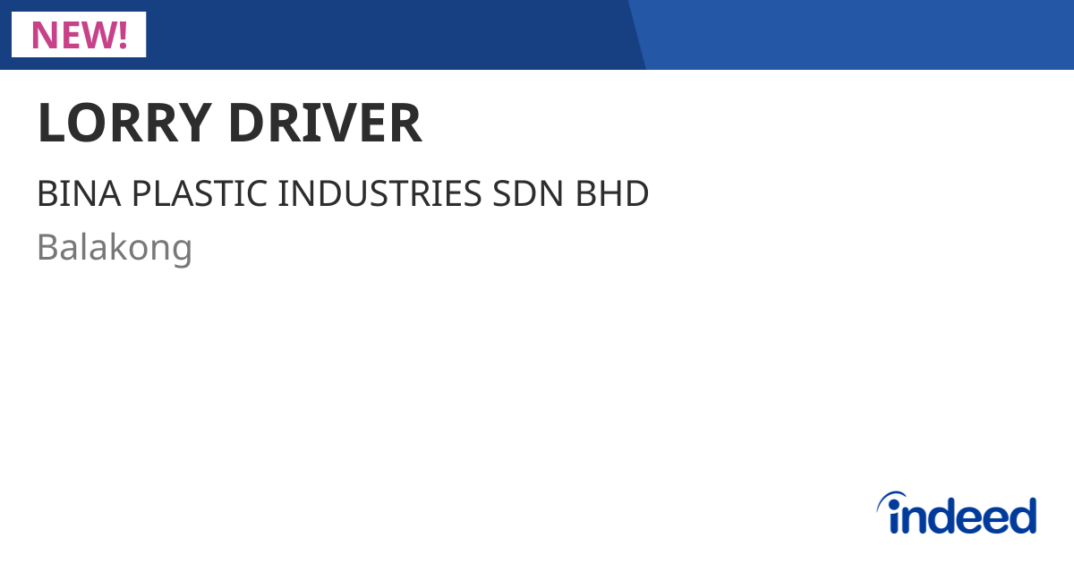 LORRY DRIVER - Balakong - Indeed.com