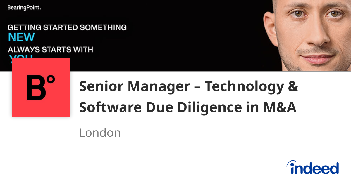 Senior Manager – Technology & Software Due Diligence in M&A - London ...