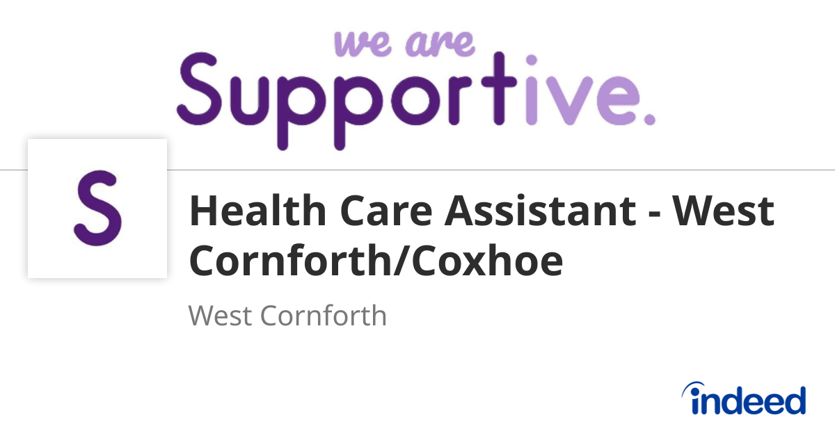 Health Care Assistant - West Cornforth/Coxhoe - West Cornforth - Indeed.com