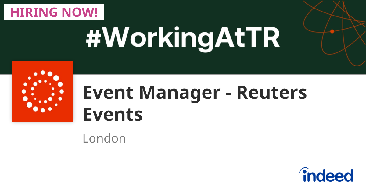 Event Manager - Reuters Events - London - Indeed.com