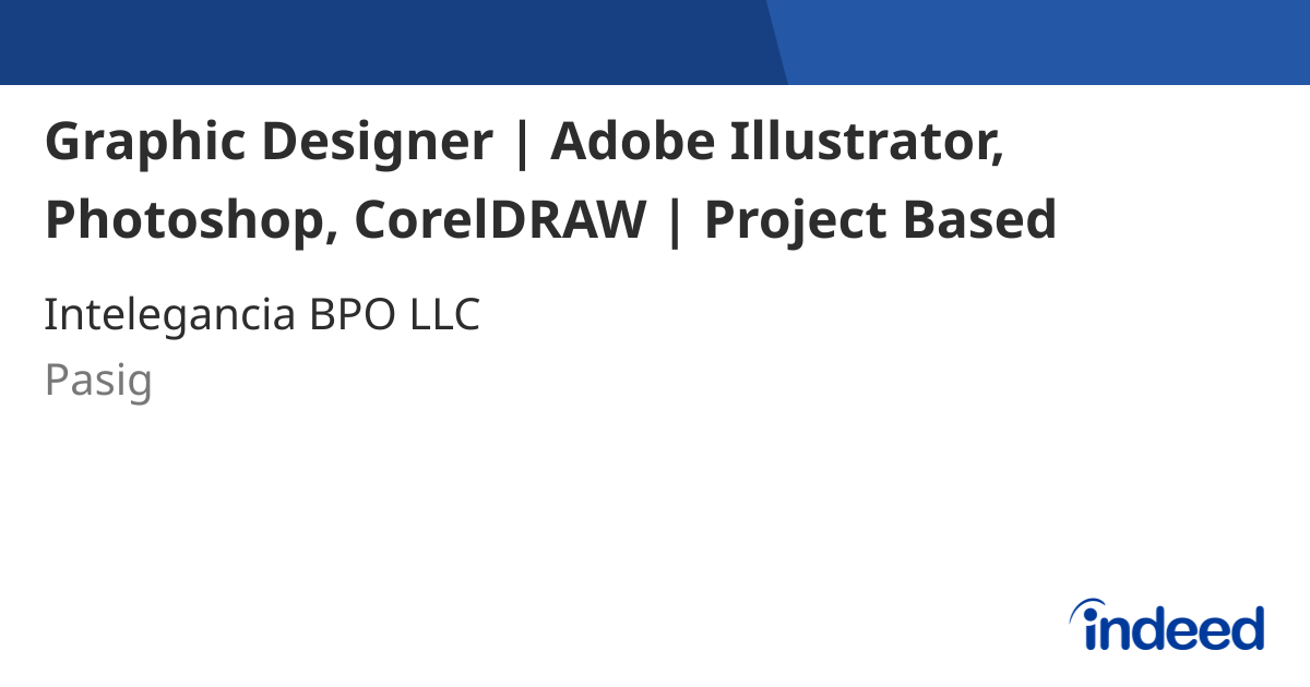 Graphic Designer | Adobe Illustrator, Photoshop, CorelDRAW | Project ...
