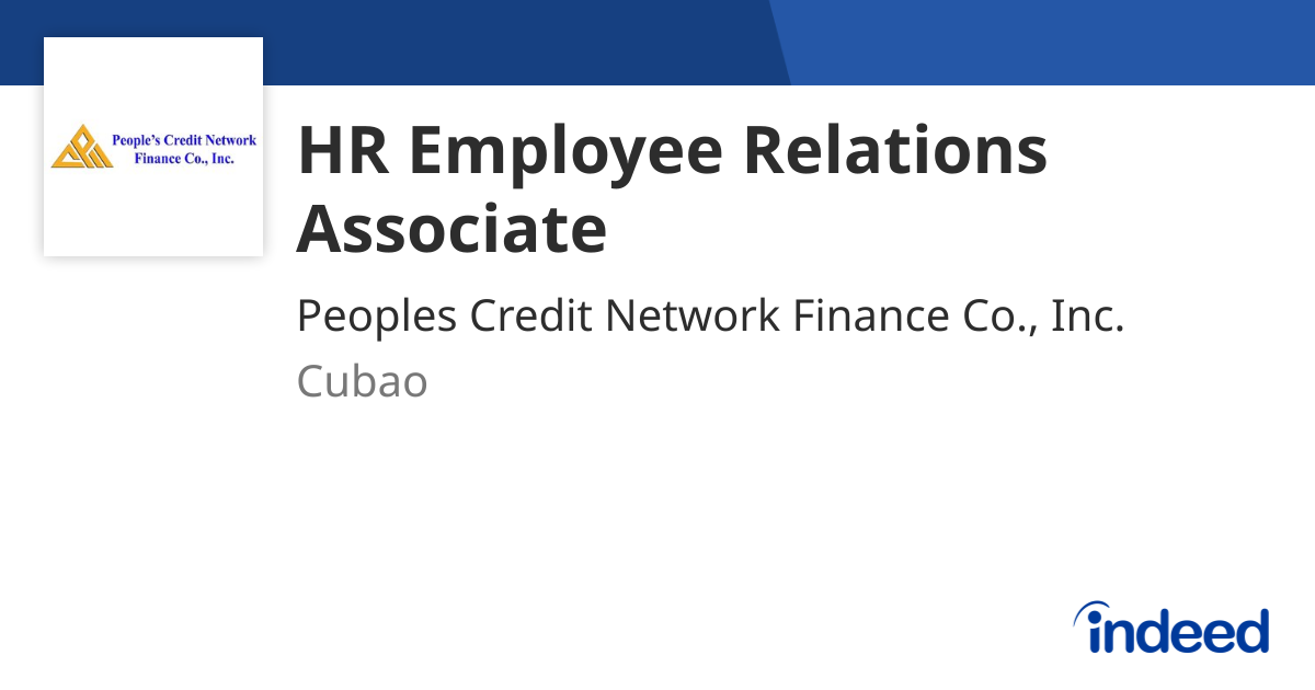 HR Employee Relations Associate - Cubao - Indeed.com