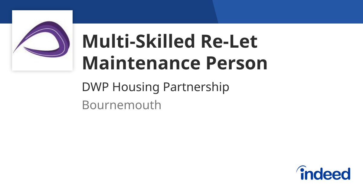 Multi-Skilled Re-Let Maintenance Person - Bournemouth - Indeed.com