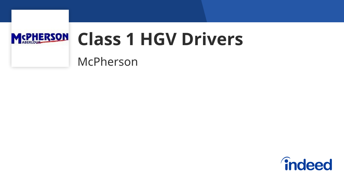 Class 1 HGV Drivers - Scotland - Indeed.com
