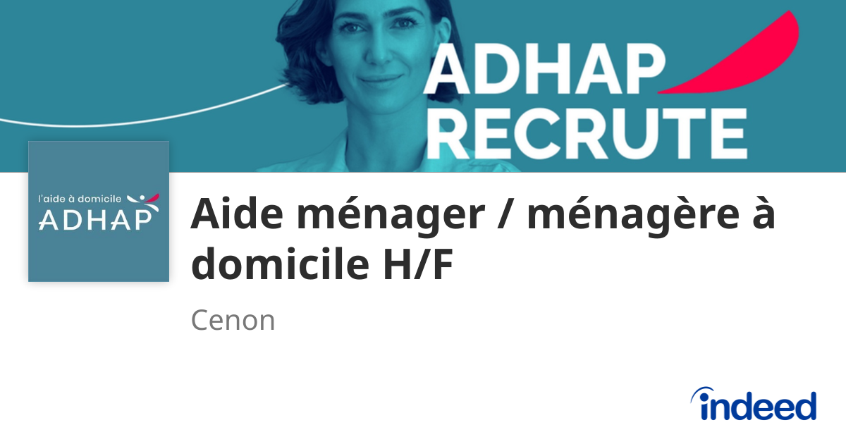 Aide ménager / ménagère à domicile H/F - 33150 Cenon - Indeed.com