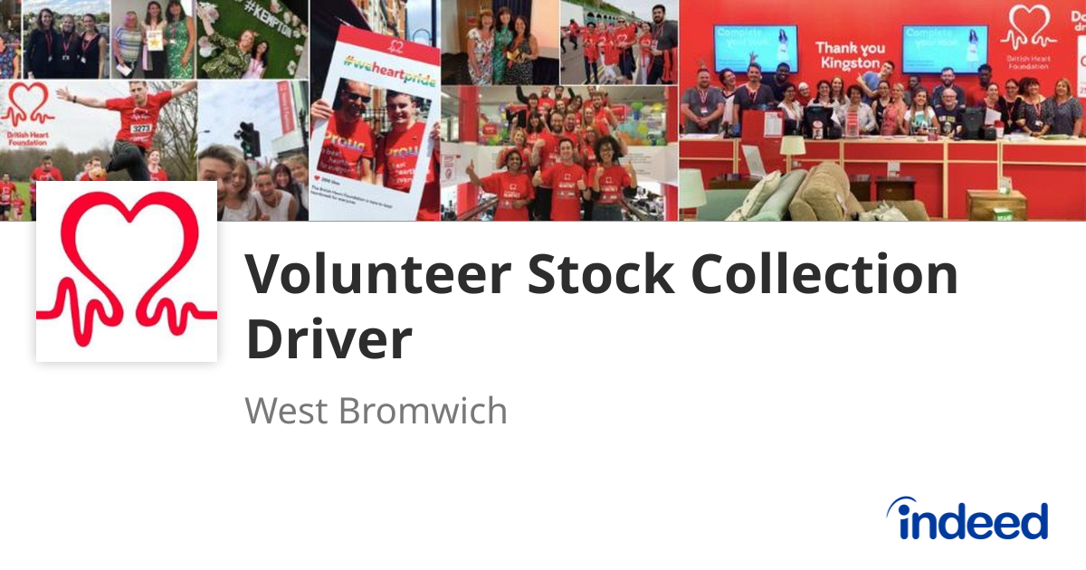 Volunteer Stock Collection Driver - West Bromwich B70 7QZ - Indeed.com