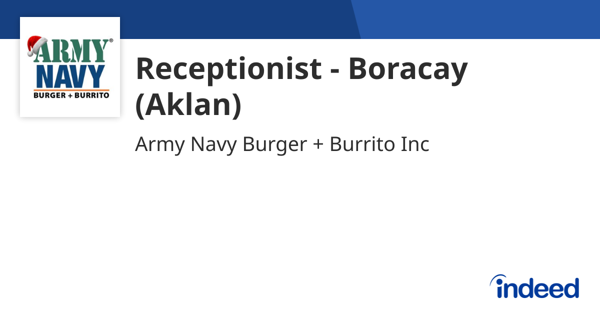 Receptionist - Boracay (Aklan) - Aklan - Indeed.com