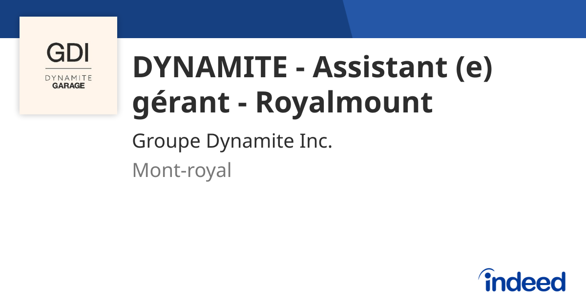DYNAMITE - Assistant (e) gérant - Royalmount - Mont-royal, QC - Indeed.com