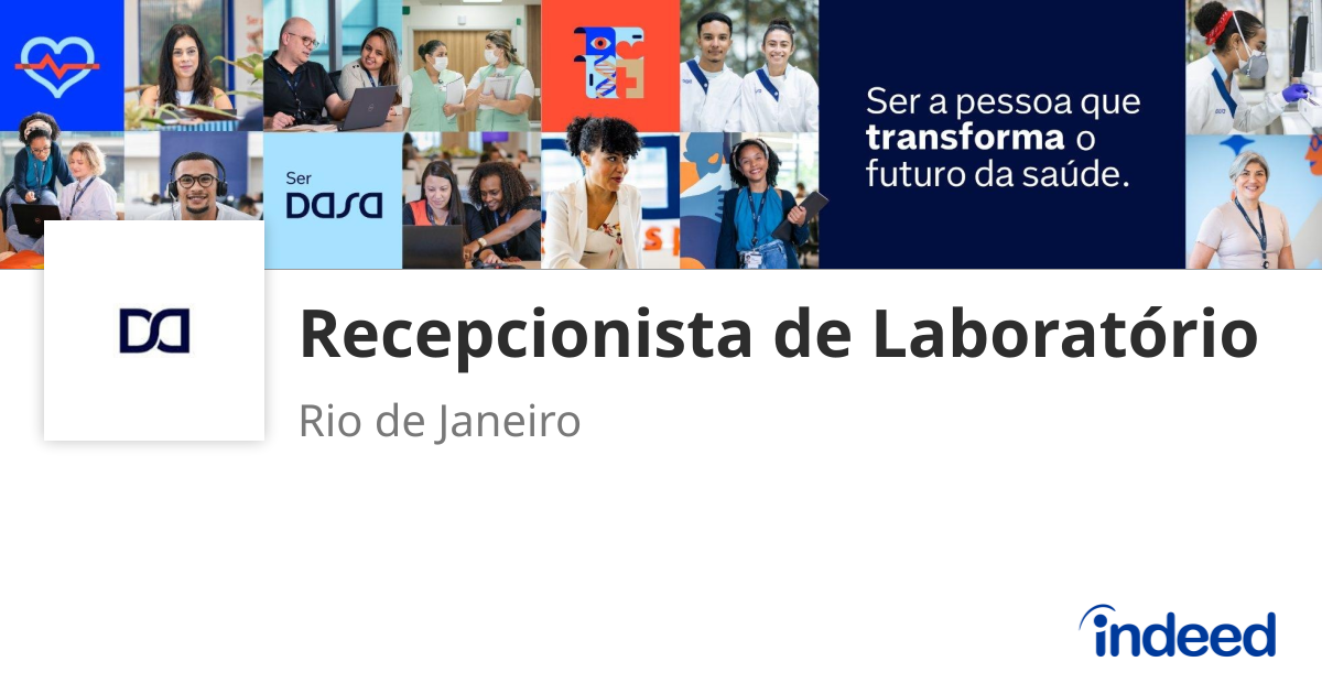 Recepcionista de Laboratório - Rio de Janeiro, RJ - Indeed.com
