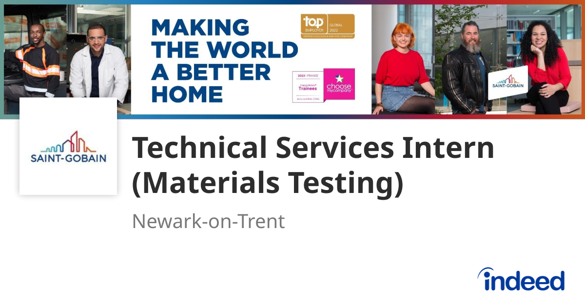 Technical Services Intern (Materials Testing) - Newark-on-Trent ...
