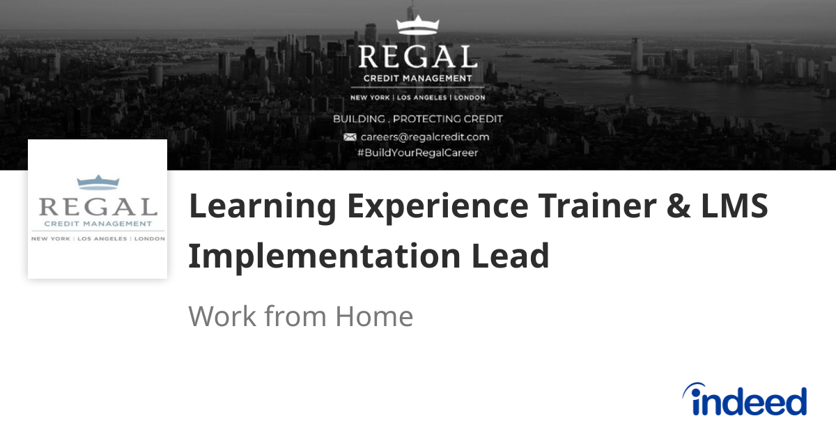Learning Experience Trainer & LMS Implementation Lead - Work from Home - Indeed.com