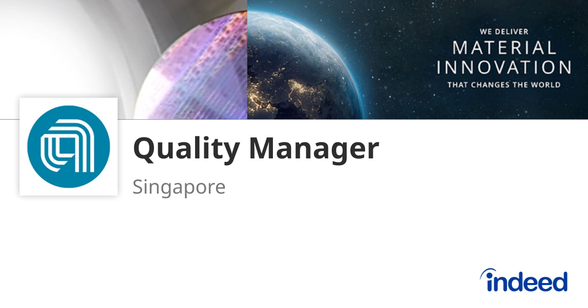 Quality Manager - Singapore - Indeed.com