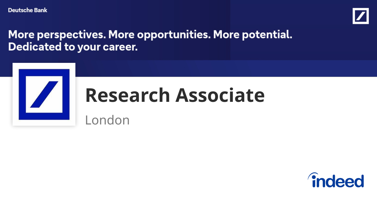 Research Associate - London - Indeed.com