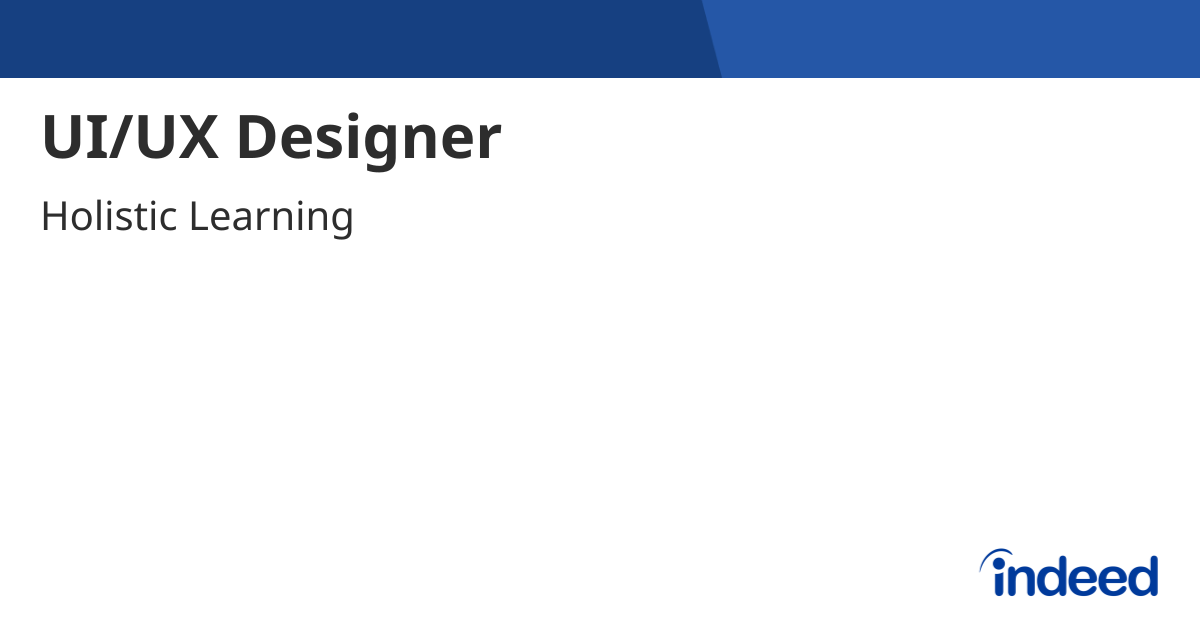 UI/UX Designer - Wilson Garden, Bengaluru, Karnataka - Indeed.com