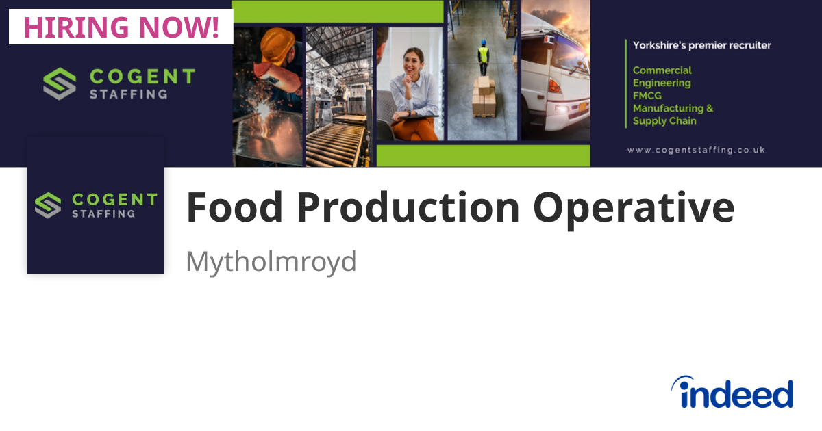 Food Production Operative - Mytholmroyd - Indeed.com