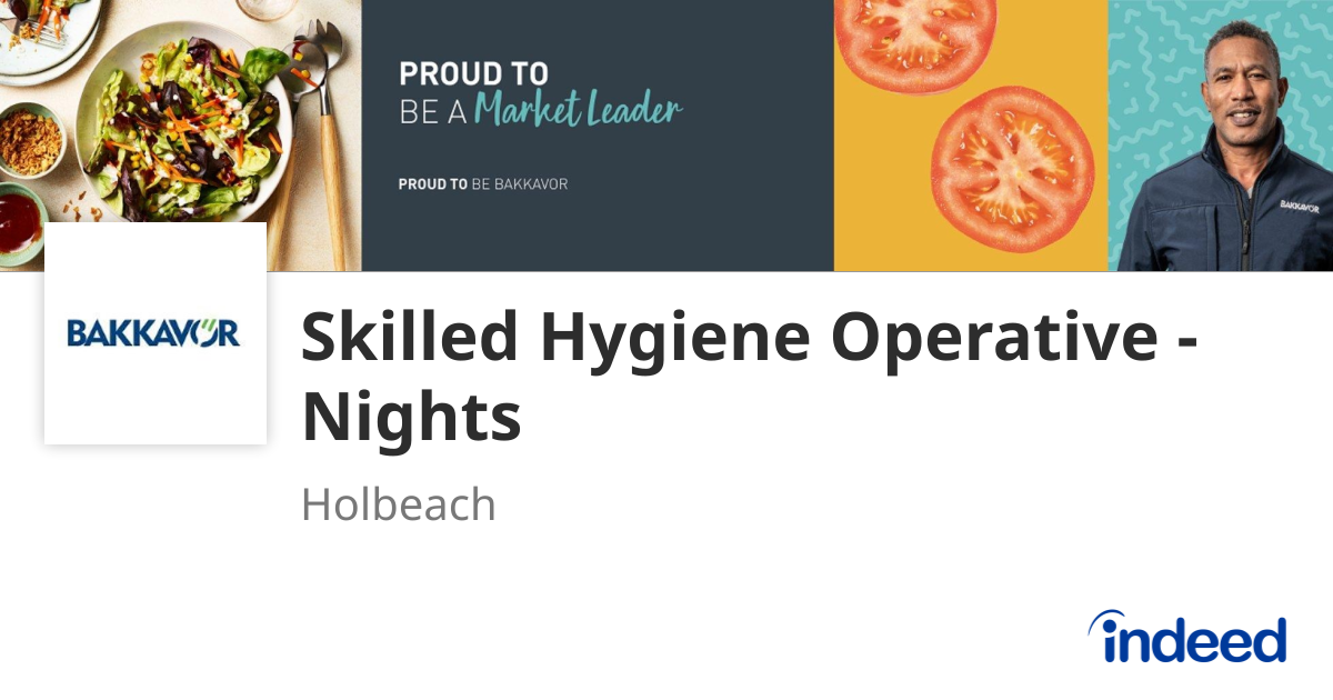 Skilled Hygiene Operative - Nights - Holbeach PE12 8HF - Indeed.com