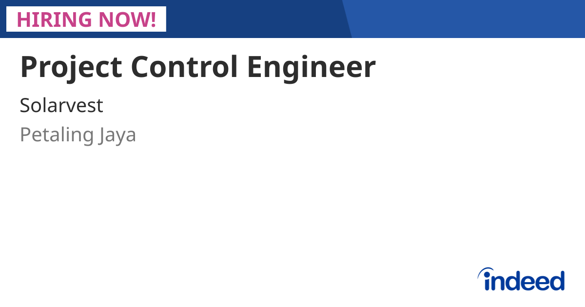 Project Control Engineer - Petaling Jaya - Indeed.com