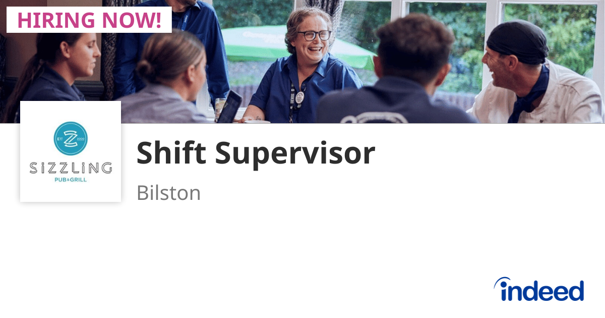 Shift Supervisor - Bilston WV14 9XW - Indeed.com