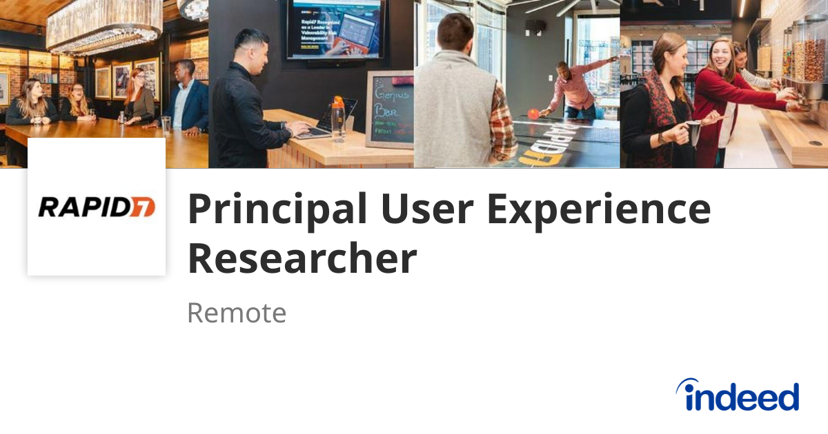 Principal User Experience Researcher - Remote - Indeed.com