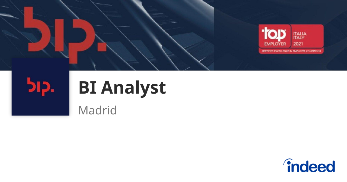 BI Analyst - Madrid, Madrid provincia - Indeed.com
