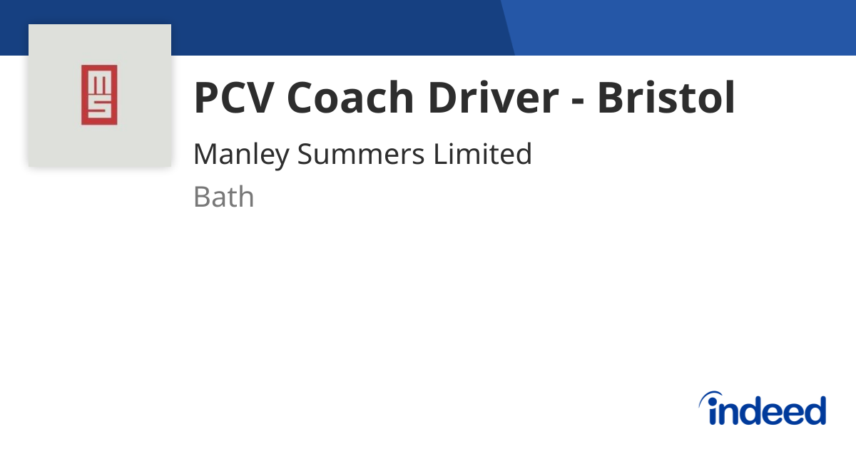 PCV Coach Driver - Bristol - Bath - Indeed.com