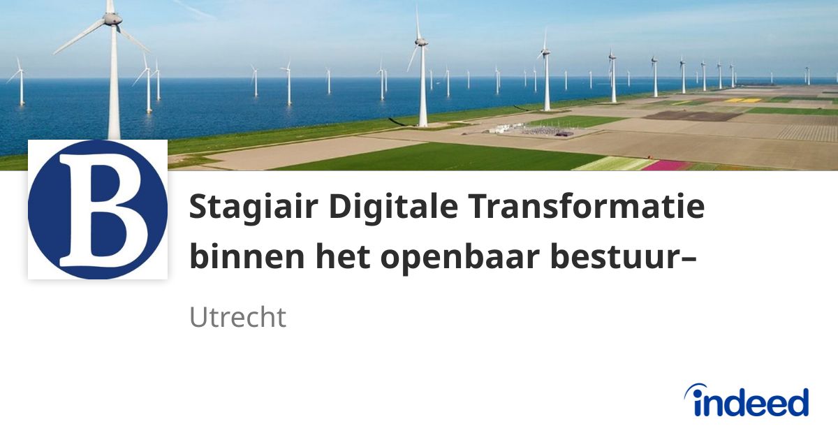 Stagiair Digitale Transformatie binnen het openbaar bestuur ...