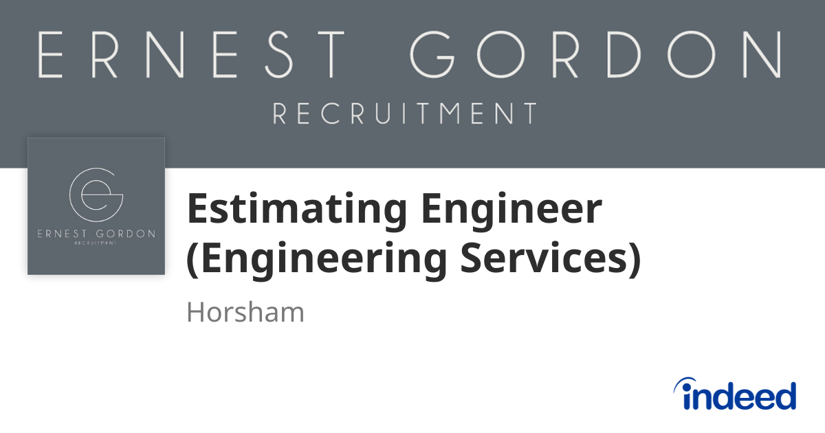 Estimating Engineer (Engineering Services) - Horsham - Indeed.com