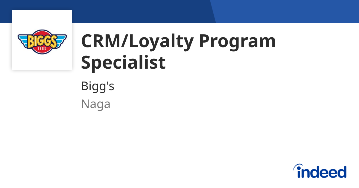 CRM/Loyalty Program Specialist - Naga - Indeed.com