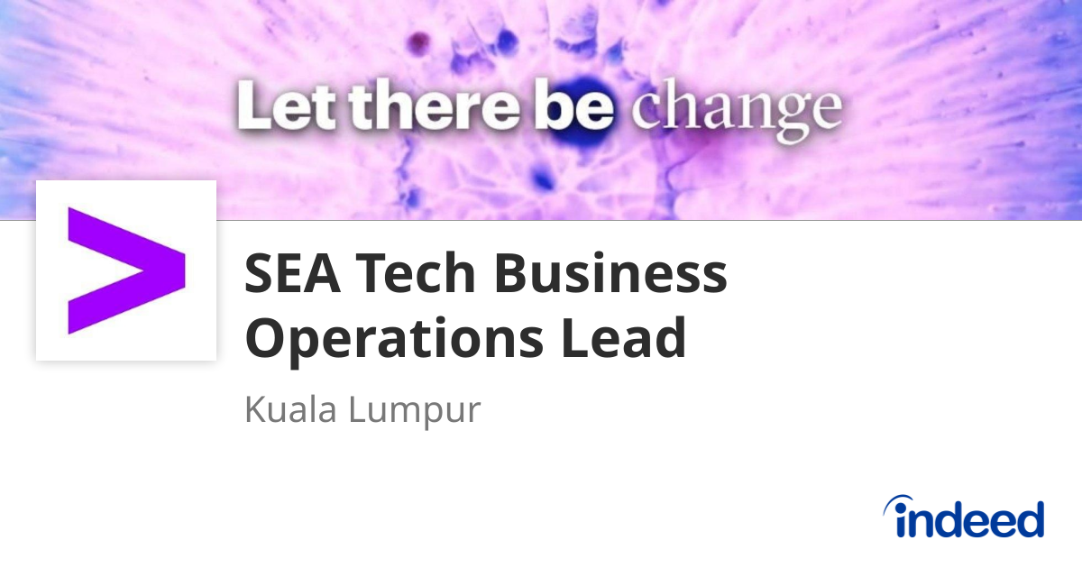 SEA Tech Business Operations Lead - Kuala Lumpur - Indeed.com