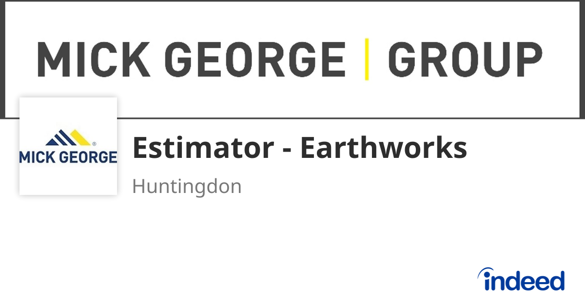 Estimator - Earthworks - Huntingdon PE29 6XU - Indeed.com