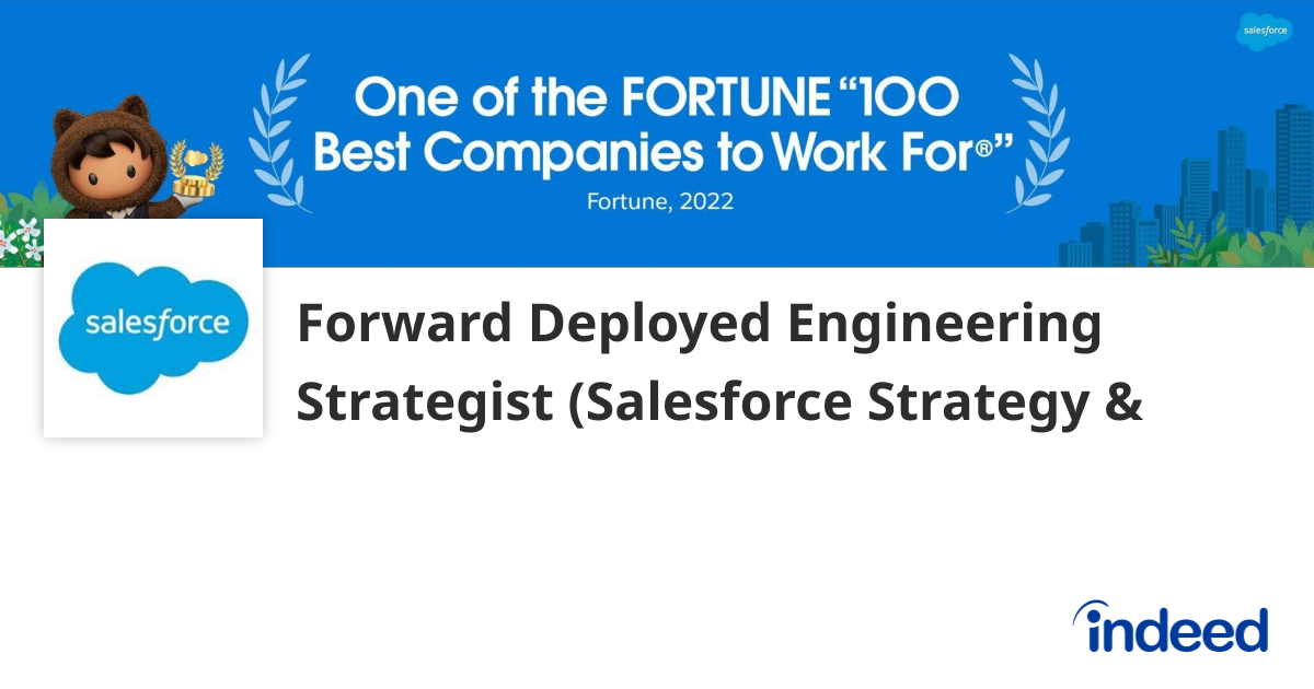 Forward Deployed Engineering Strategist (Salesforce Strategy & Consulting) - Hyderabad ...