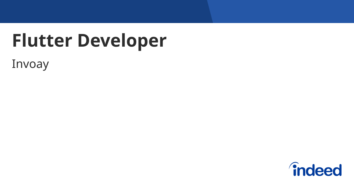 Flutter Developer - Pune, Maharashtra - Indeed.com