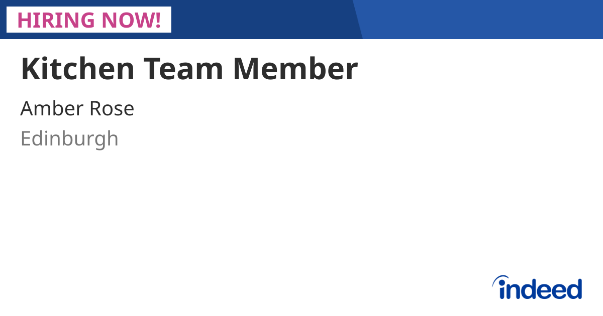 Kitchen Team Member - Edinburgh EH2 4LS - Indeed.com