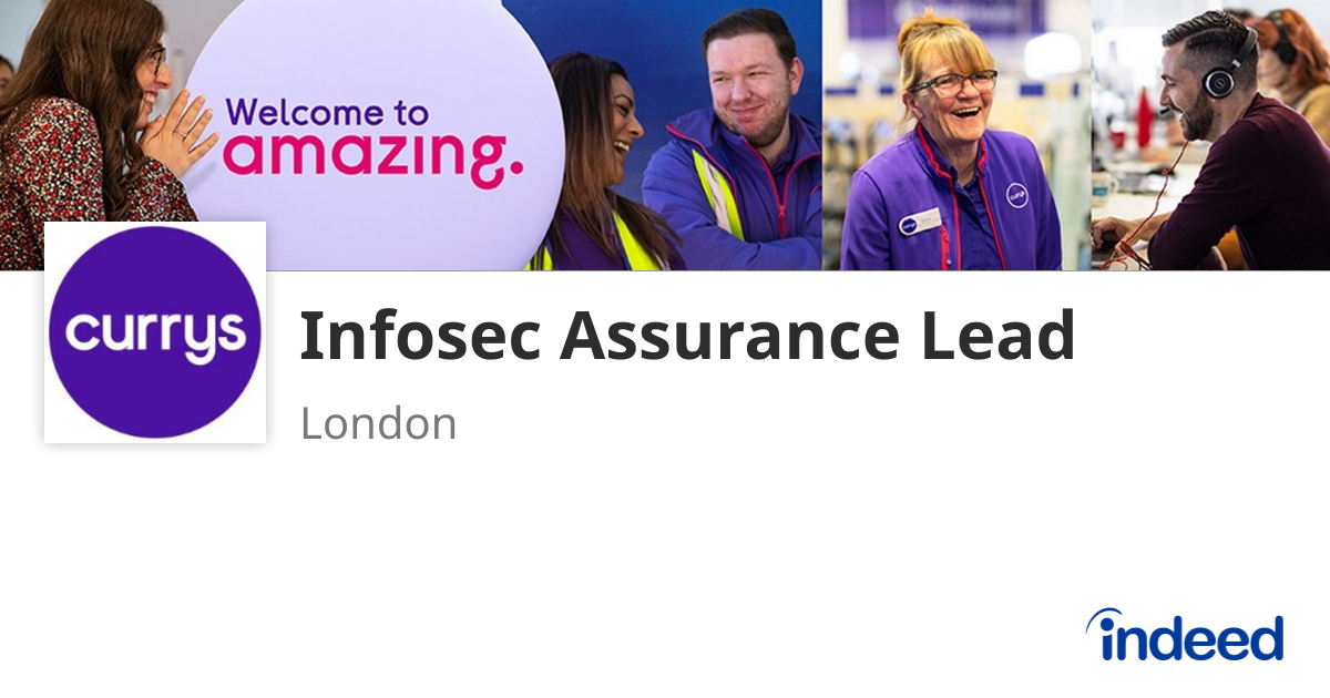 Infosec Assurance Lead - London - Indeed.com