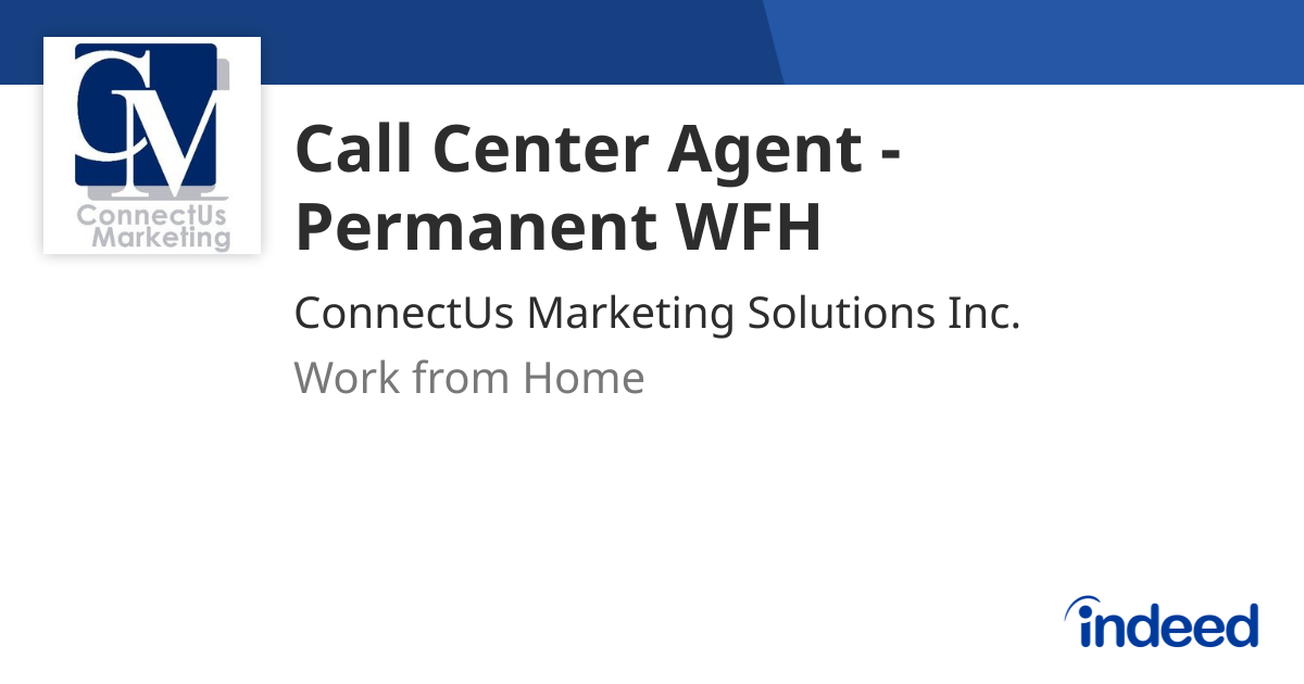Call Center Agent - Permanent WFH - Work from Home - Indeed.com
