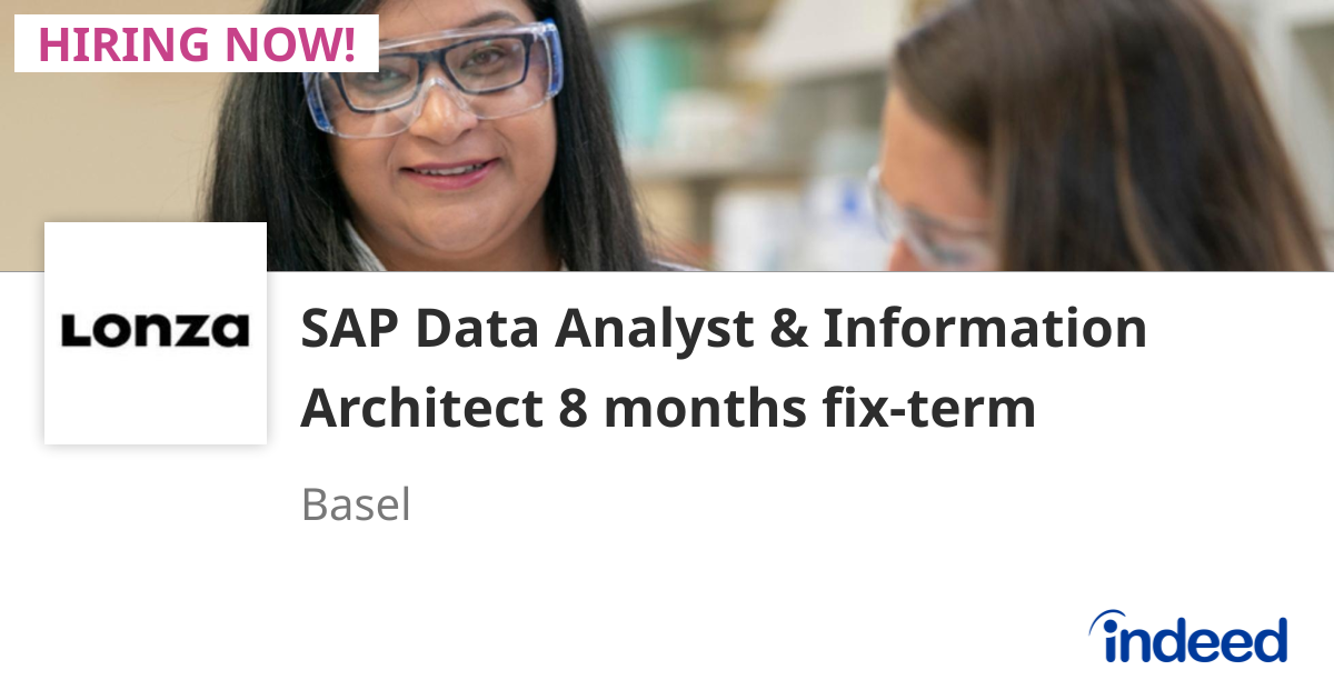 SAP Data Analyst & Information Architect 8 months fix-term contract 80 ...