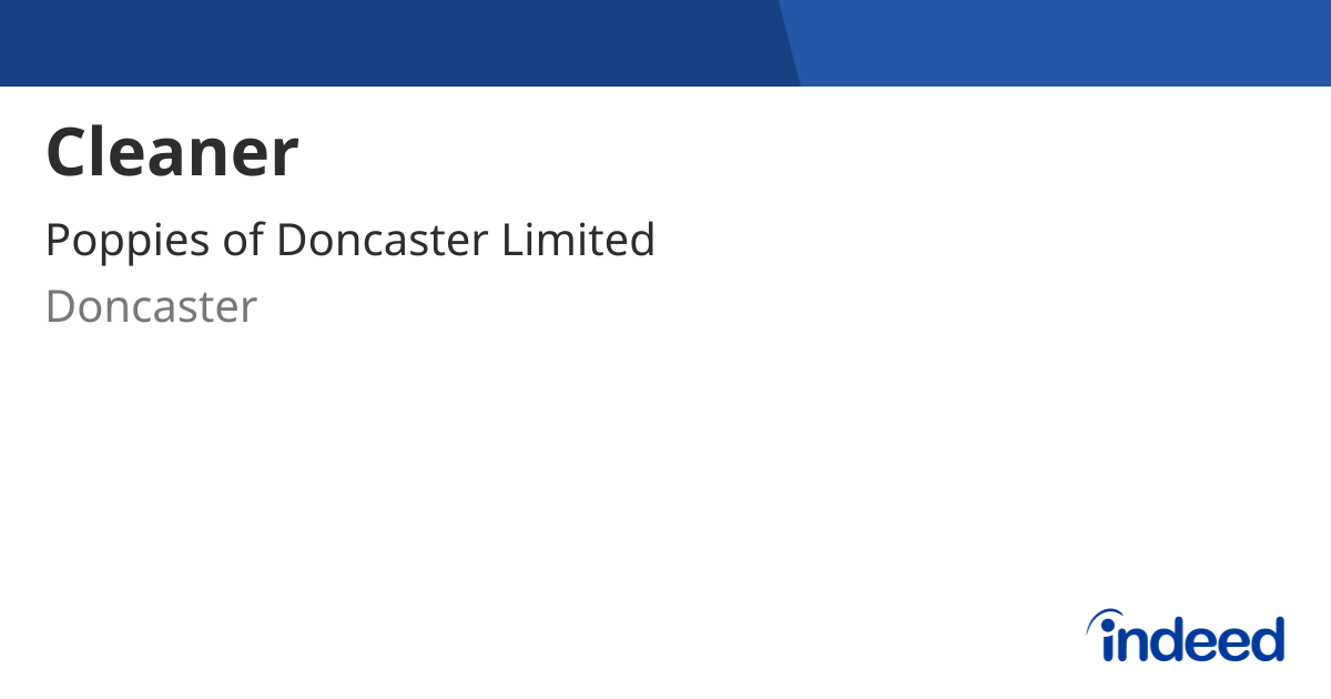 Cleaner - Doncaster DN4 - Indeed.com