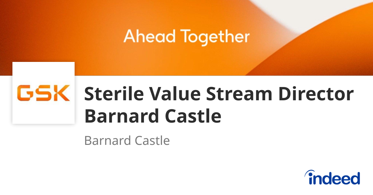 Sterile Value Stream Director Barnard Castle - Barnard Castle - Indeed.com