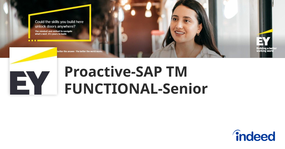 Proactive-SAP TM FUNCTIONAL-Senior - Hyderabad, Telangana - Indeed.com