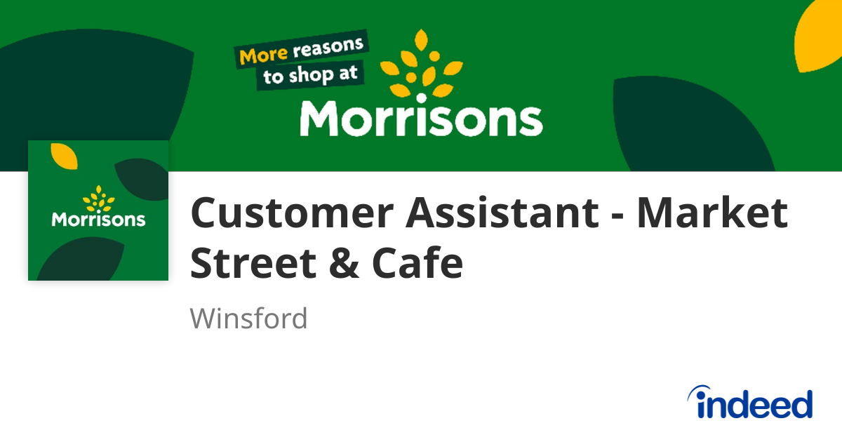 Customer Assistant - Market Street & Cafe - Winsford CW7 3BS - Indeed.com
