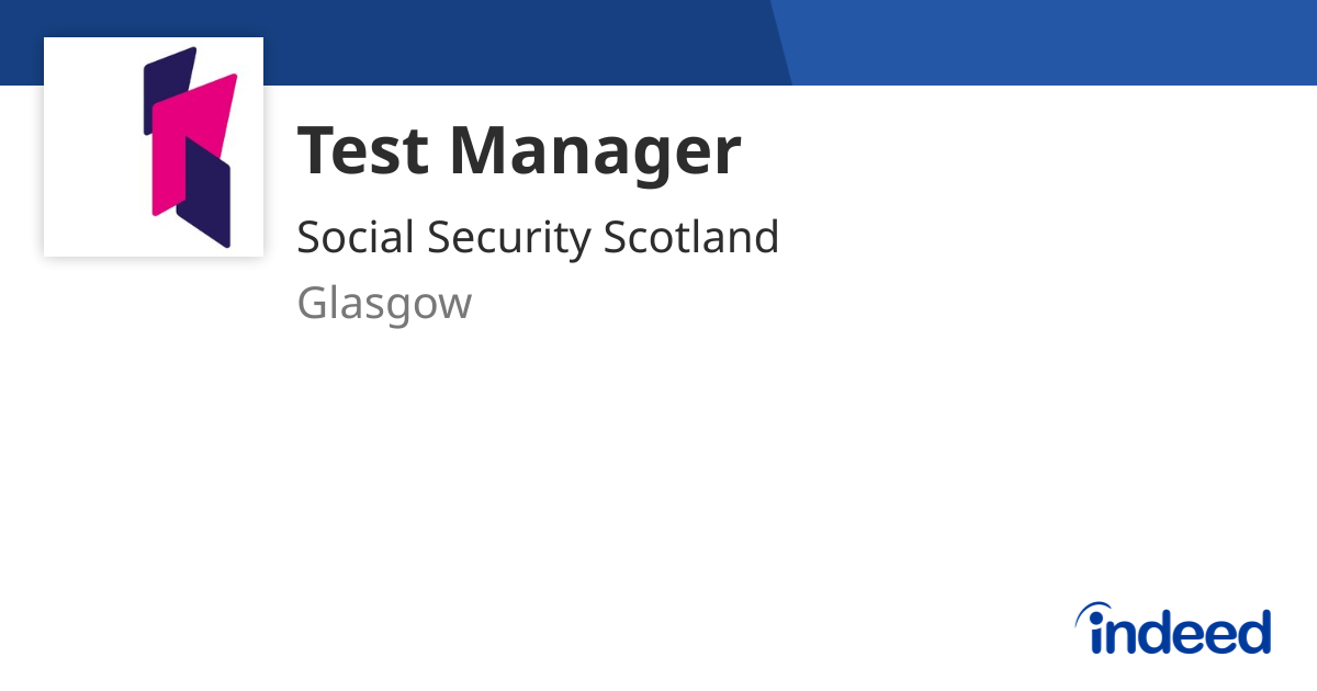 Test Manager - Glasgow - Indeed.com