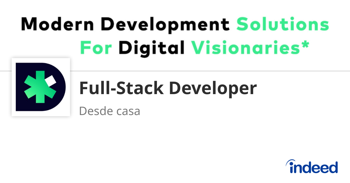 Full-Stack Developer - Desde casa - Indeed.com
